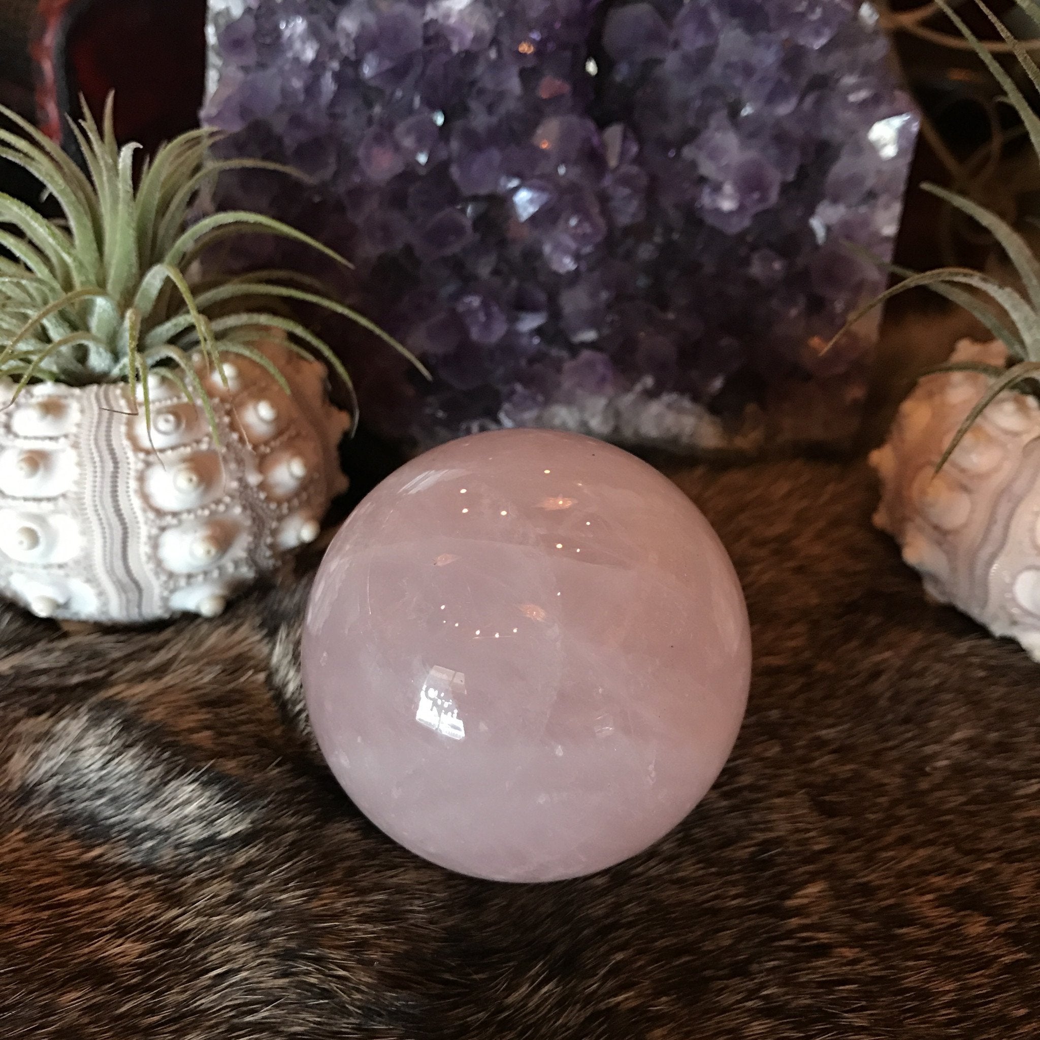 Polished Rose Quartz Sphere